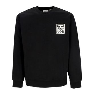 Obey Schwarzer leichter Crewneck-Sweatshirt mit Augen-Icon - - Sweatshirts & Hoodies - Herren - Schwarzk - L