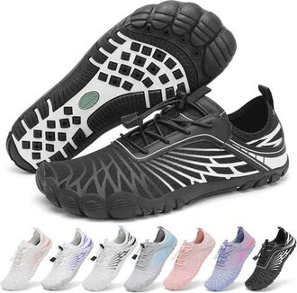 Saguaro Chaussures Minimalistes Barefoot Femme Chaussures deau Légères et Respirabilité Chaussures Aquatiques Séchage Rapide pour Plage Piscine Mer, Noir, 41 