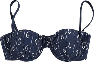 Tory Burch Femme, Maillots de bain, Bleu, Taille: 40 FR Haut de bikini imprim&eacute;