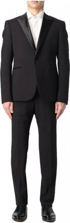 Emporio Armani Homme, Costumes, Noir, Taille: 2XL Costume crois&eacute; en toile stretch double virgin-wool