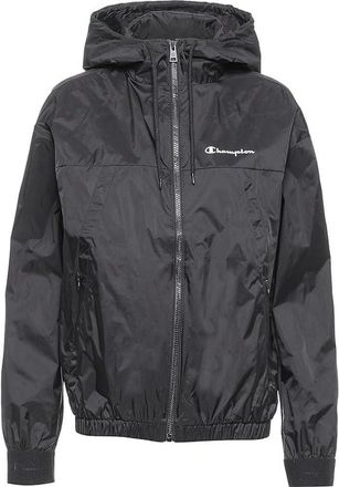 Champion Damen Legacy Outdoor Coated Nylon Hooded Jacke, Schwarz, XXL