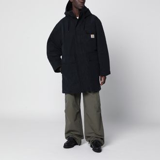 Carhartt Work in Progress Boreal Parka aus schwarzer Baumwolle