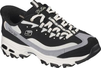 Skechers Womens DLites-Smooth Nostalgia, Hands Free Slip-ins Sneaker, Schwarz/Natur, 36.5 EU