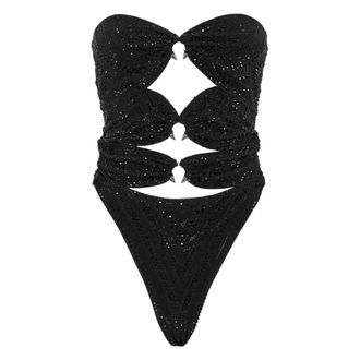 Philipp Plein Femme, Maillots de bain, Noir, Taille: 40 FR Monokini