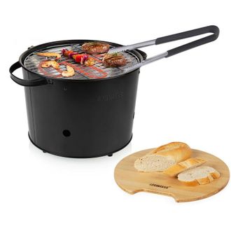 Princess Hybrid Grill & Grillzange Elektro- oder Holzkohlegrill, &Oslash;32cm, 1400W