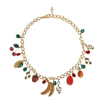 Dolce & Gabbana Femme, Accessoires, Multicolore, Taille: S Ceinture chaîne taille ornée de cristaux