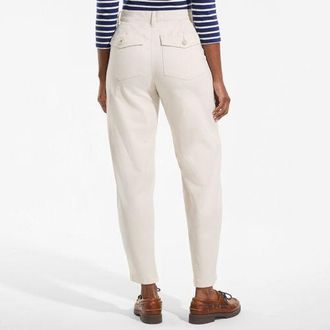 Lands End Barrel-Chinos High Waist, Damen, Größe:48 regular, Weiß, Baumwolle/Elasthan, by Lands End