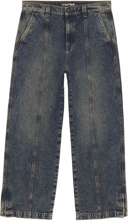 Iuter Iuter - Denim Pants Grid Zipped - Homme - Jeans - Bleu - Taille: W28