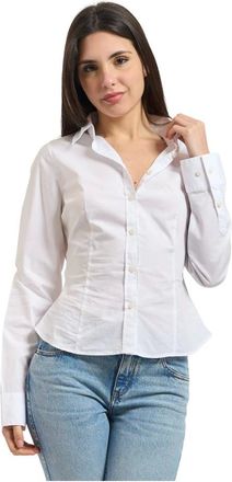 Guess Femme, Blouses et Chemises, Blanc, Taille: 42 FR Chemise Ajust&eacute;e Slim