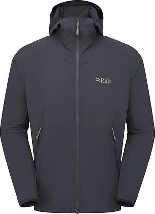 RAB Borealis Veste &agrave; capuche pour homme - Manteau softshell l&eacute;ger et imperm&eacute;able pour la randonn&eacute;e et lescalade, beluga, Medium