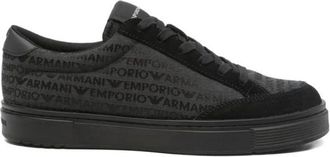 Emporio Armani Homme, Chaussures, Noir, Taille: 41 EU Baskets Basses Enti&egrave;rement Logo