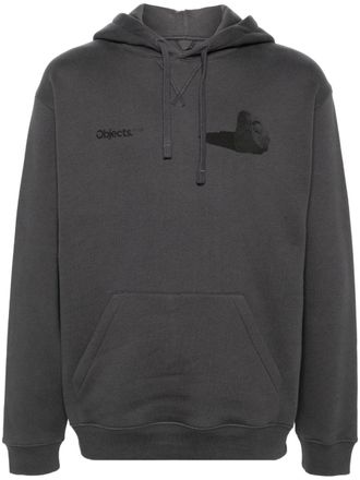 Objects IV Life hoodie en coton à logo imprimé - Gris