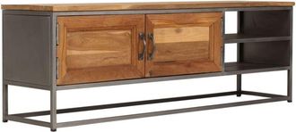 vidaXL Vidaxl - Armoire de style r&eacute;tro avec structure en m&eacute;tal et portes avec haut en bois