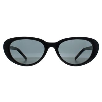 Saint Laurent Cat Eye Damen Gl&auml;nzend Schwarz Grau SL M154
