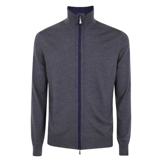 Gran Sasso Cardigan zipp&eacute; - Homme - Pulls - Gris - Taille: 2XL