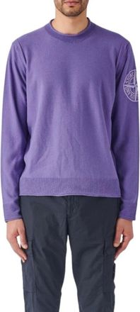 Stone Island Homme, Pulls, Violet, Taille: S Hauts