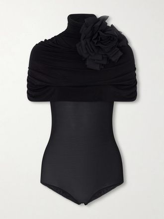 Magda Butrym Body Aus Stretch-chiffon - Schwarz