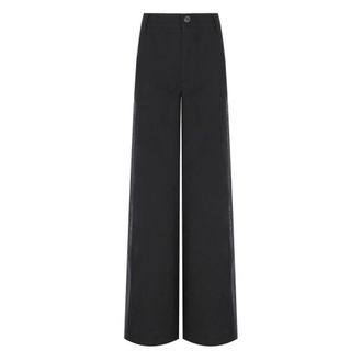 Essentiel Femme, Pantalons, Noir, Taille: 38 FR Pantalon Large à Rayures Pailletées