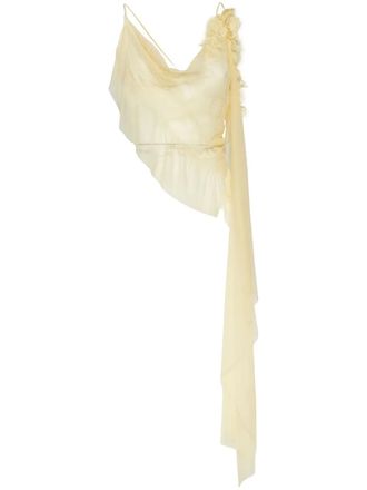 Dsquared2 haut en soie à fleurs - Tons neutres