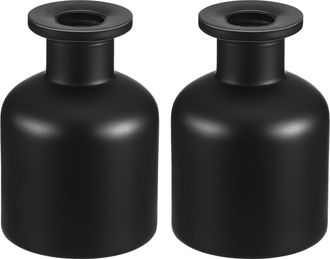 Healifty 2Pcs 150Ml Glas Diffusorflaschen Aromatherapiebehälter Diffusorbehälter Duft Diffusorgläser Duftzubehör für Haushaltswaren Mattschwarz