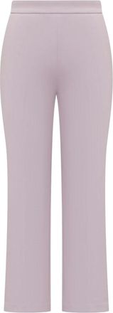 Elisabetta Franchi Femme, Pantalons, Violet, Taille: 42 FR Cr&ecirc;pe Cropped Pantalons