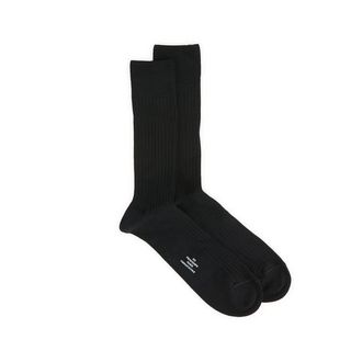 Au Printemps Paris Chaussettes hautes côtelées en laine mérinos mélangée