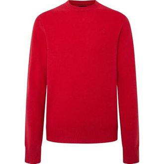 Hackett Col Rond en Laine dagneau Tricot, Rouge (Rouge Cardinal), M Homme