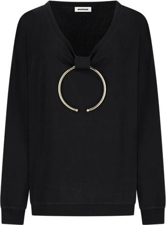 Darkpark Darkpark, Femme, Sweatshirts et sweats &agrave; capuche, Noir, Taille: 38 FR Erin Necklace Off-Shoulder Top