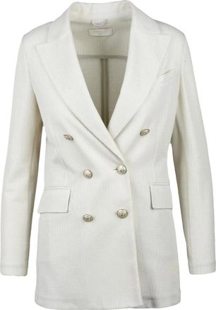 Circolo 1901 Femme, Vestes, Beige, Taille: 36 FR Blazer Doppiopetto