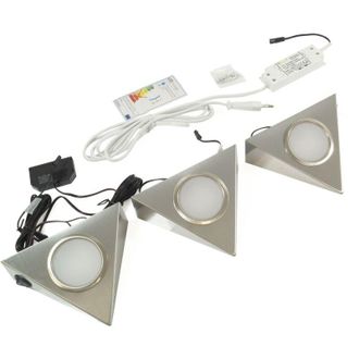 Victory LED-Set pira - 3 Strahler inkl. Schalter und Trafo, Neutralwei&szlig;