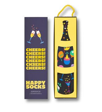 Happy Socks Crew-Socken in Geschenkbox, 3 St&uuml;ck, Schwarz, 7-11