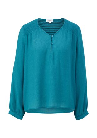s.Oliver Damen Bluse Langarm Blue Green 36