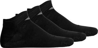 Emporio Armani Casual Cotton 3-Pack Sneaker Socks Lot de 3 Paires de Chaussettes, Noir/Noir, S-M Homme