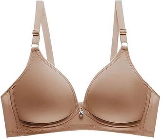 Generic Soutien-gorge push-up sans armatures confortable sans armatures pour femme - Sous-v&ecirc;tements quotidiens, kaki, 64