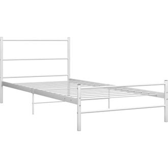 vidaXL Bett Wei&szlig; Metall 90x200 cm Vidaxl