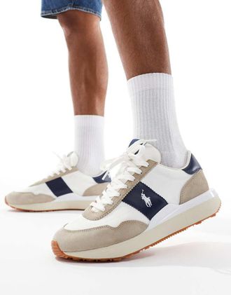 Polo Ralph Lauren Train 89 - Baskets - Beige et bleu marine