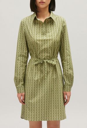 Claudie Pierlot Kurzes Kleid Monogrammprint Gr&uuml;n