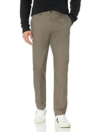 Goodthreads Pantalon Chino, Style Habillé Confortable et Infroissable, Coupe Athlétique Homme, Taupe, 29W / 30L
