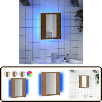 vidaXL vidaXL LED-Spiegelschrank Artisan-Eiche 40x12x45 cm Holzwerkstoff