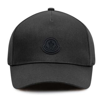 Moncler Baumwoll-Gabardine Baseball Cap - - Accessories - Damen - Schwarzk - ONE SIZE