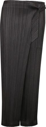 Issey Miyake Femme, Pantalons, Noir, Taille: 46 FR Pantalon Pliss&eacute;