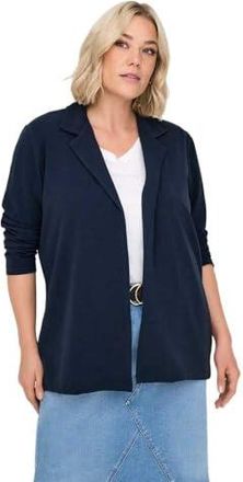 Only Carmakoma Blazer pour Femme Grande Taille | Cardigan daffaires en Tricot | Grande Taille Basic Carsania, Noir, 48-50