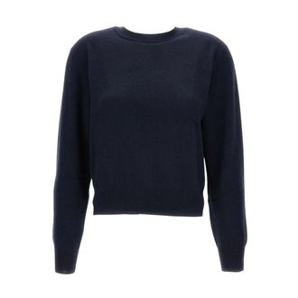 Lisa Yang Femme, Pulls, Bleu, Taille: 40 FR Tricot ras du cou