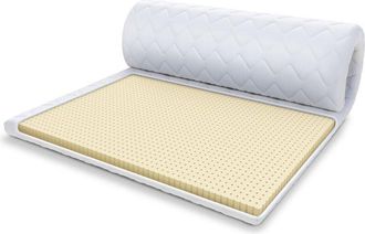 FDM Topper 200x200 cm Matratzenauflage mit Latex H&ouml;he 4 cm Matratzenschoner H2