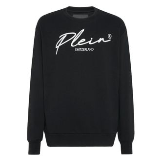 Philipp Plein Homme, Sweatshirts et sweats &agrave; capuche, Noir, Taille: 3XL SweaT-shirt LS Signature