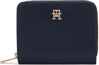 Tommy Hilfiger Geldb&ouml;rse Th Icon Med Za W/Flap Nylon AW0AW18991 Dunkelblau