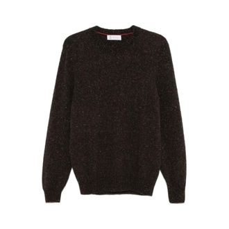 Brunello Cucinelli Rundhals-Pullover - - Knitwear - Herren - Braun - 2XL