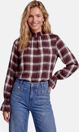Zero Karobluse Damen mit Stehkragen