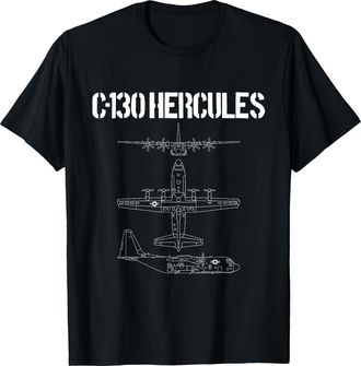 The Salty Veteran C-130 Hercules Gunship Milit&auml;rflugzeug Schema C130 T-Shirt