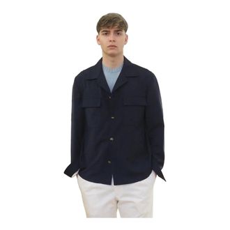 Barba Homme, Vestes, Bleu, Taille: 3XL Sahariana Jacket